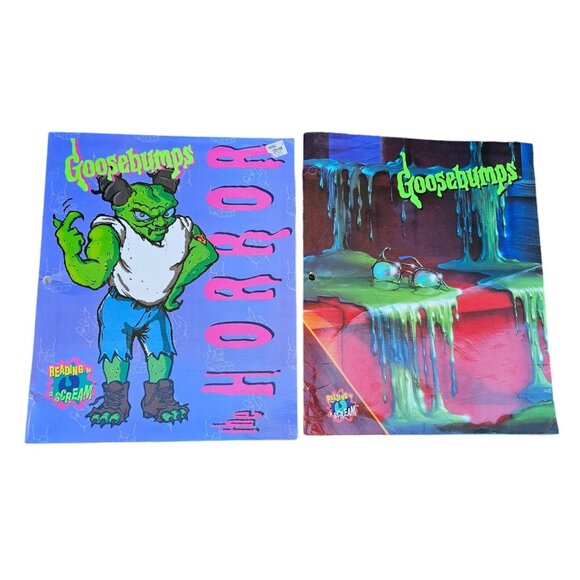 Vintage | Art | Vintage Rl Stines Goosebumps Two3 Ring Folders Scary ...